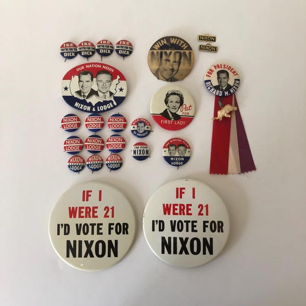 Richard Nixon Presidential Campaign Buttons - Etsy