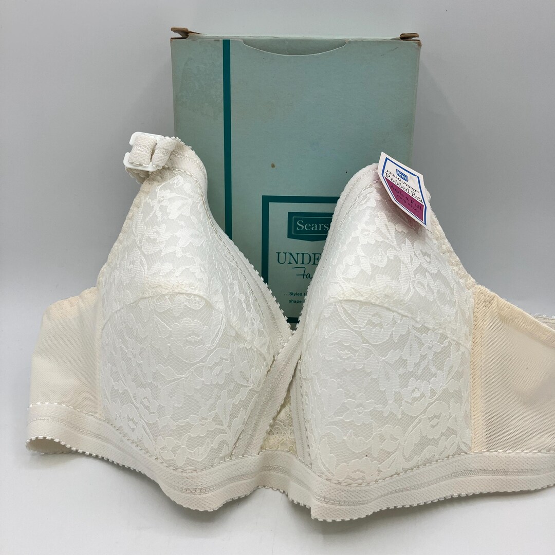 Vintage Sears White Lace Padded Bra Size 36 A~item Number 4541 3~sears ...