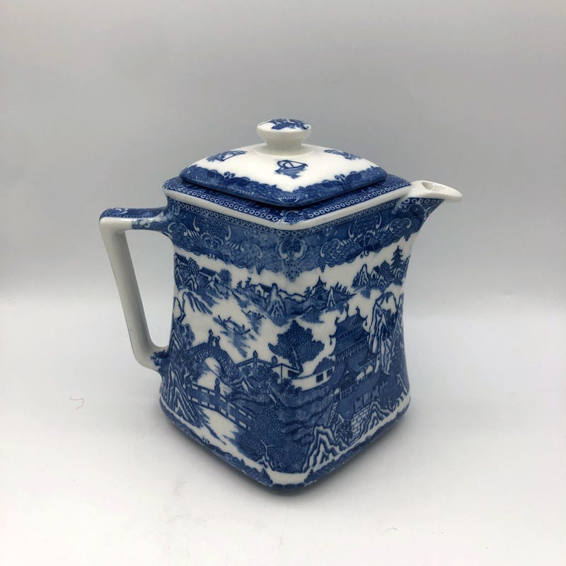 Blue Willow Teapot - Etsy