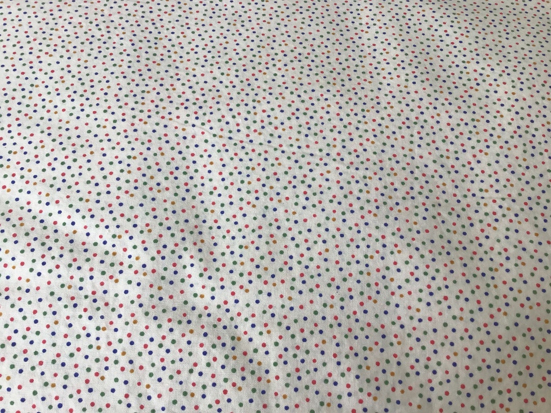 Vintage Multi Color Polka Dot Print Fabric - Etsy