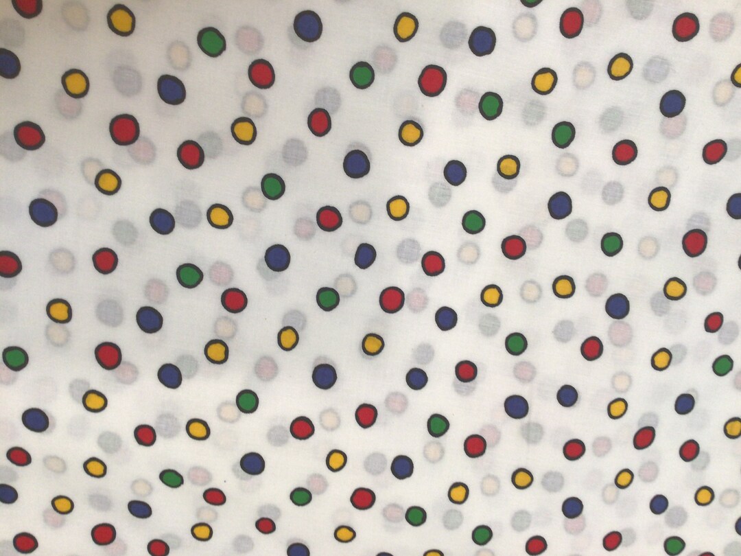 Vintage Polka Dot Print Fabric - Etsy