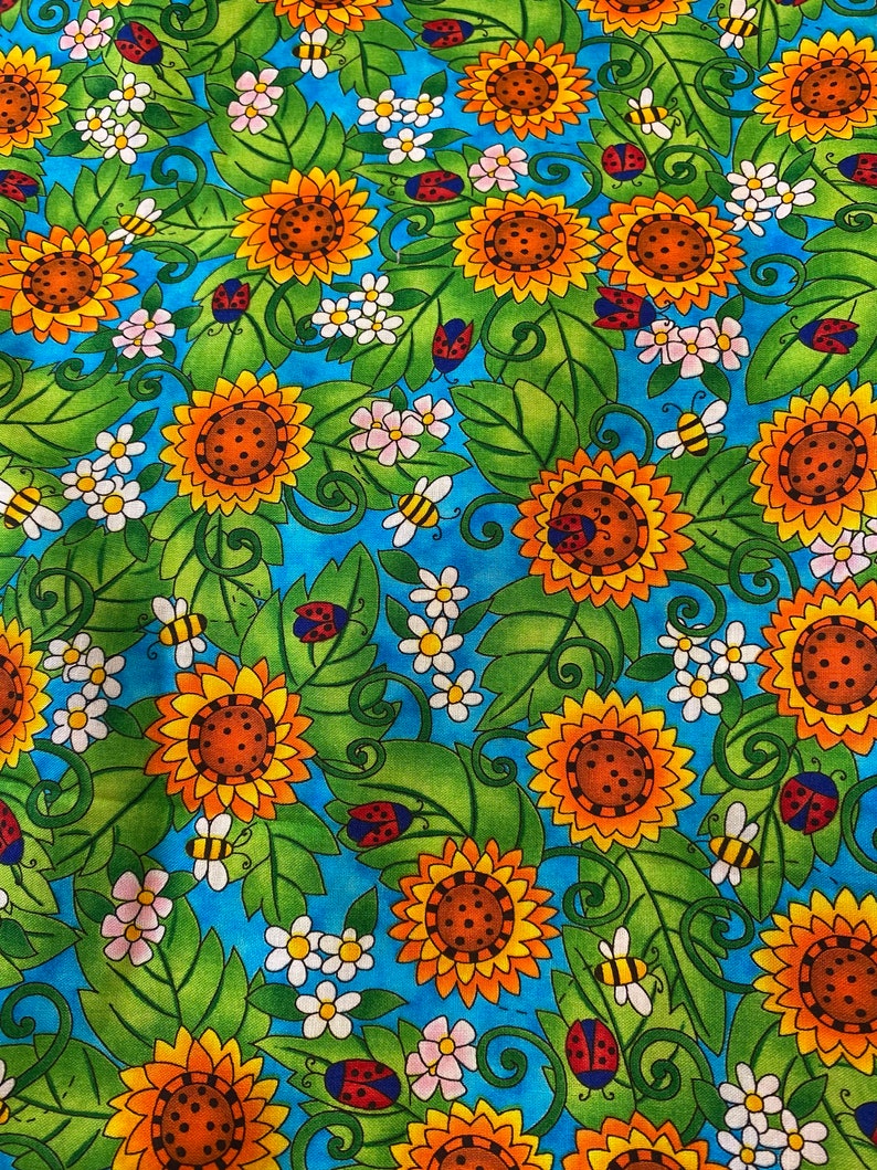KP Kids Sunflower Fabric - Etsy