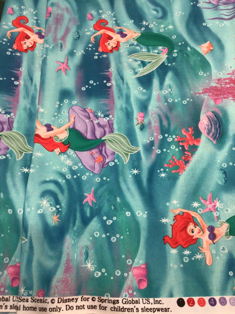 Under the Sea Scenic Disney Little Mermaid Fabric - Etsy