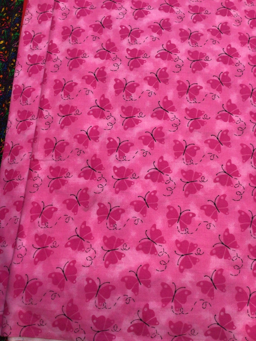 Pink Butterfly Print Fabric Patty Reed Designs - Etsy