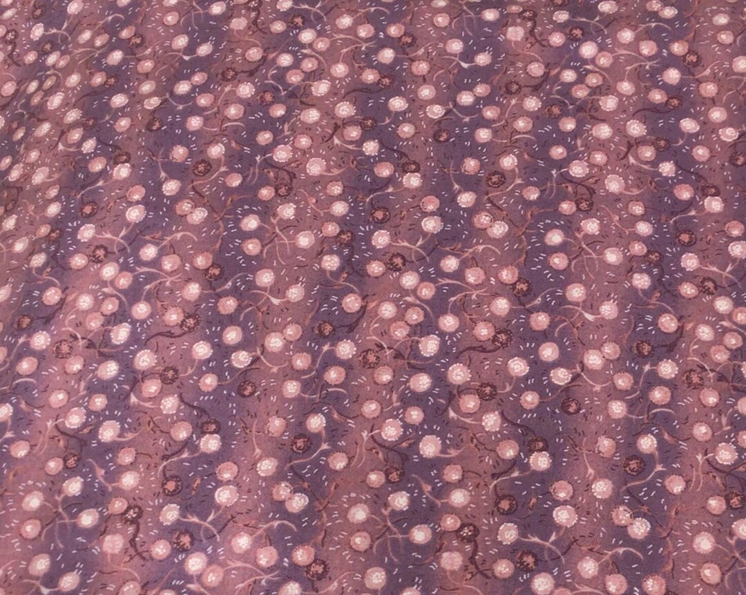 Vintage Tonal Floral Print Fabric - Etsy