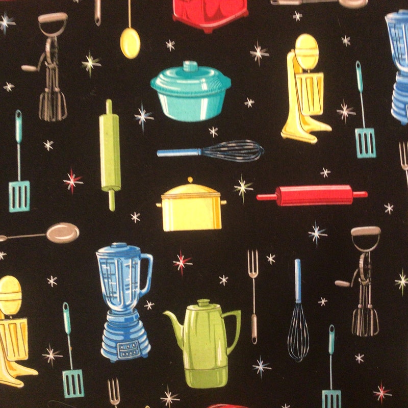 Retro Kitchen Fabric - Etsy