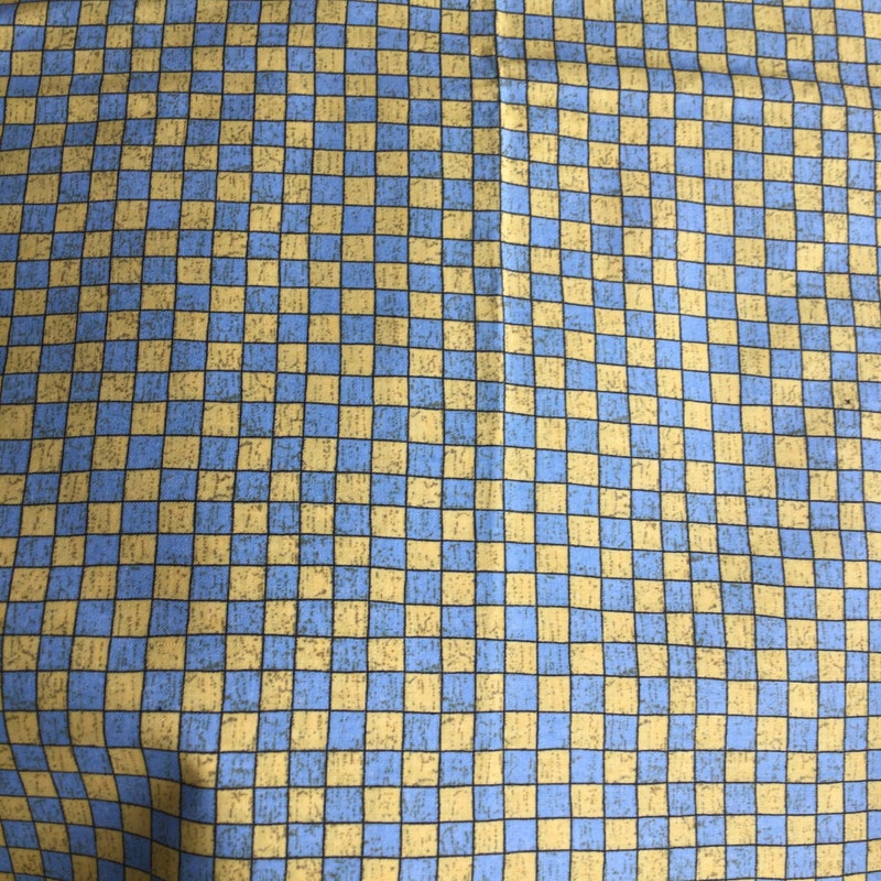 Yellow Blue Fabric - Etsy