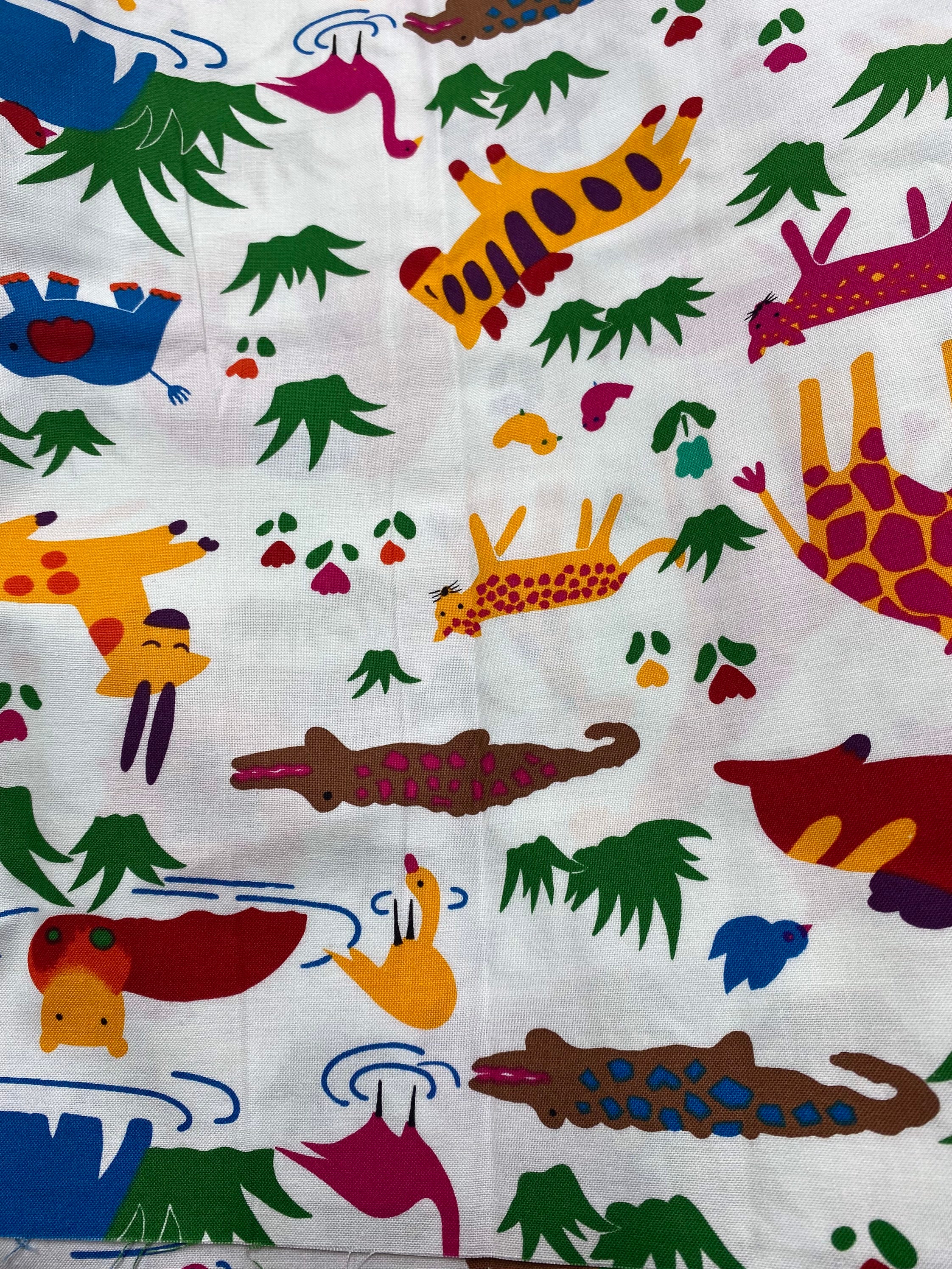 Vintage Jungle Print Fabric - Etsy