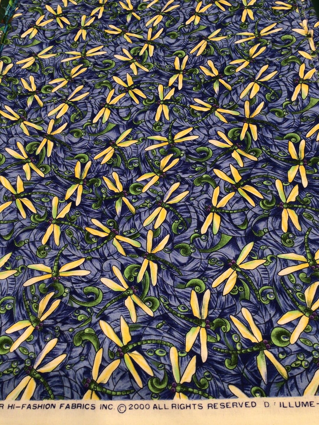 Vintage Dragonfly Print Timeless Treasures for Hi Fashion Fabrics - Etsy