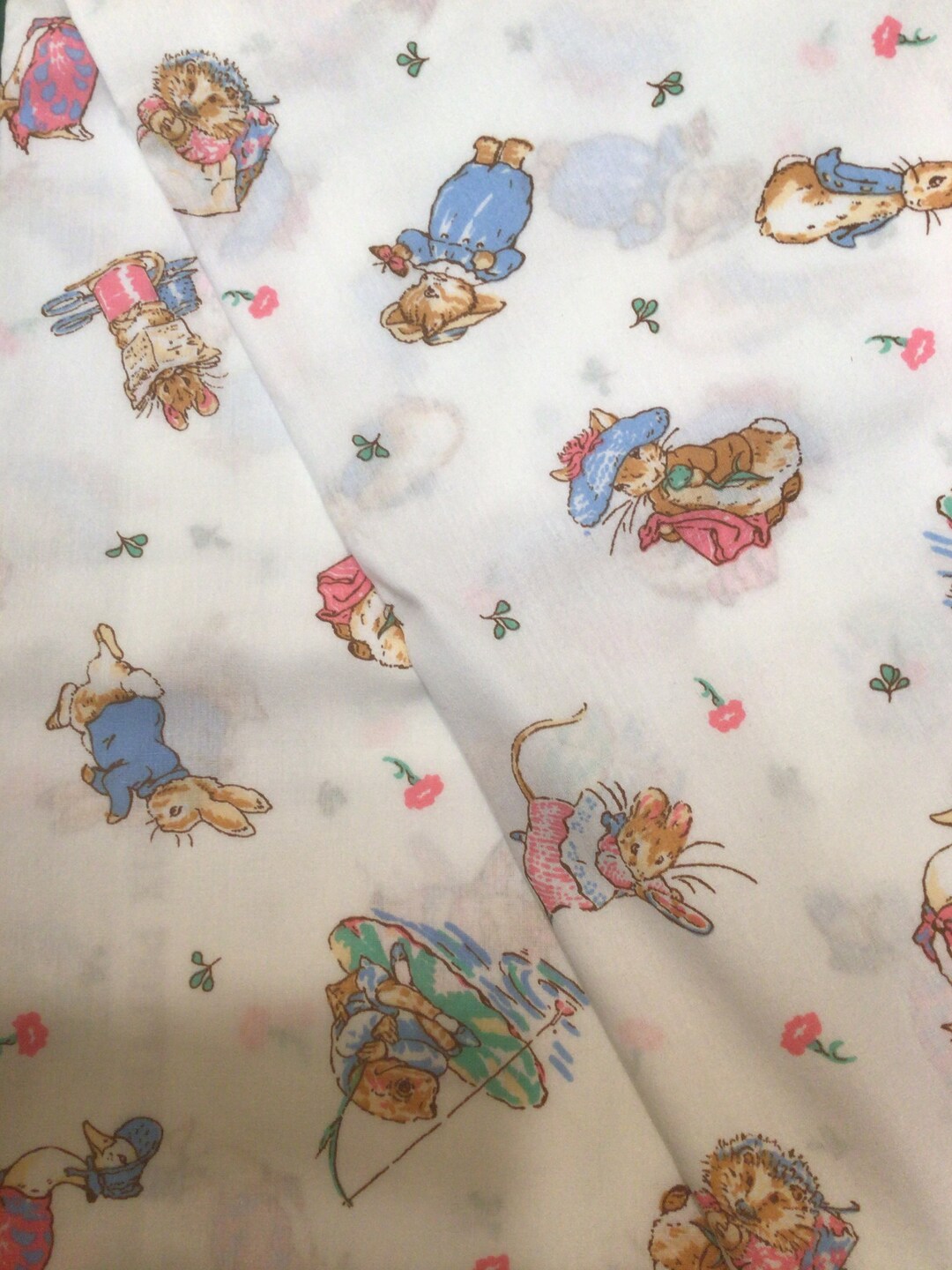 Vintage Peter Rabbit Print Fabric - Etsy