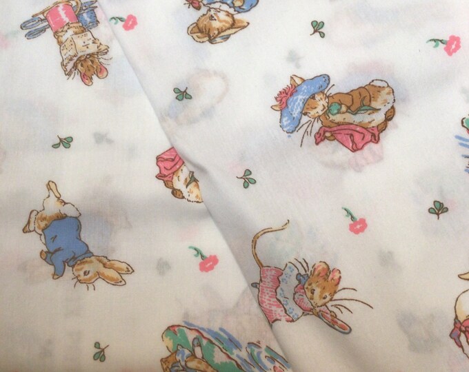 Vintage Peter Rabbit Print Fabric - Etsy