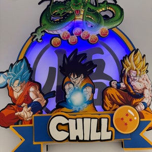 Dragon Ball Inspired Light up Cake Topper - Etsy