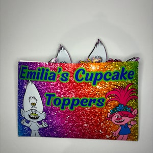 Trolls Custom LED Light up Cake Topper 3D Cupcake Toppers Now Available ...