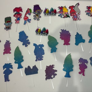 Trolls Custom LED Light up Cake Topper 3D Cupcake Toppers Now Available ...