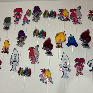 Trolls Custom LED Light up Cake Topper 3D Cupcake Toppers Now Available ...