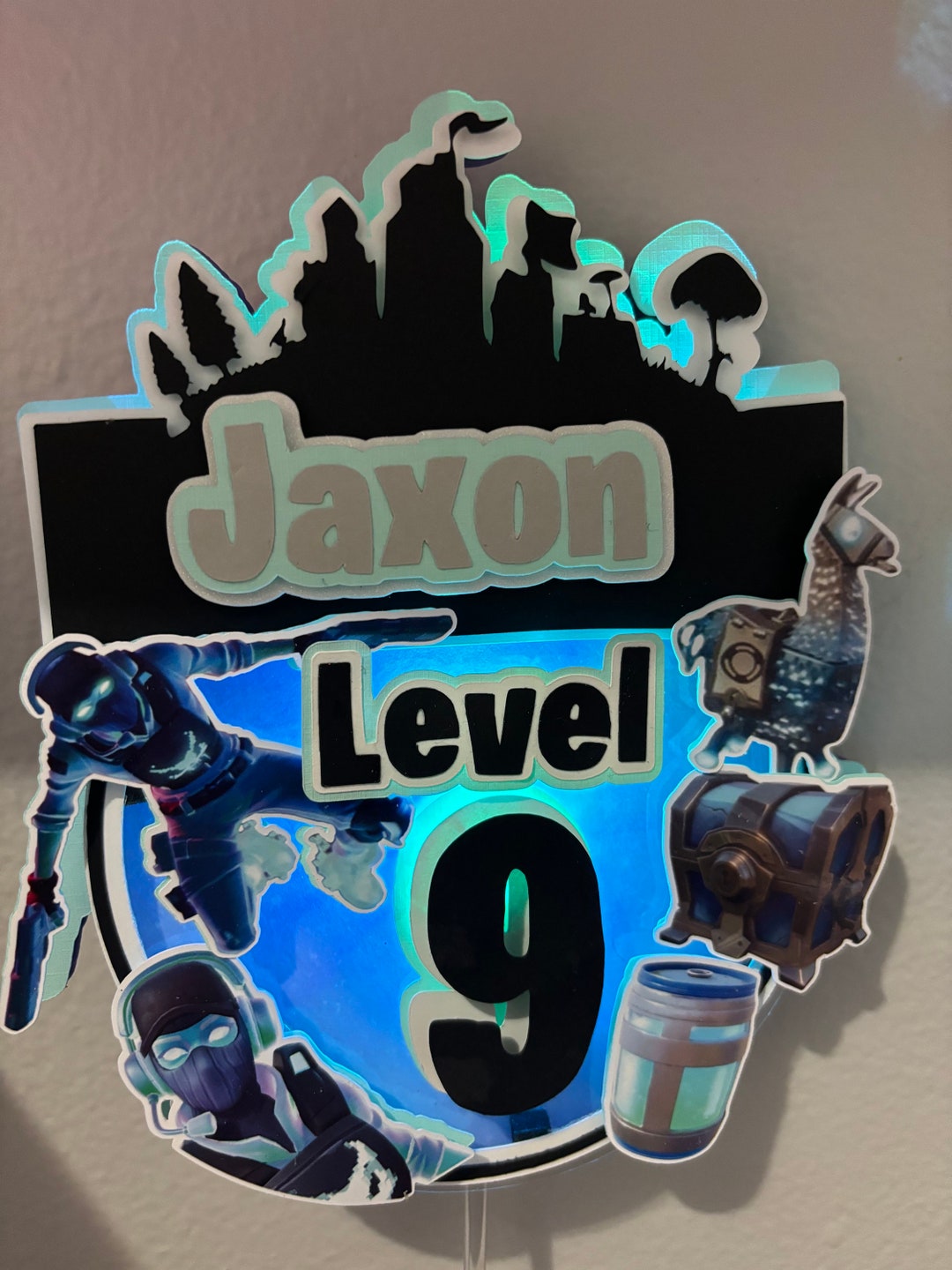 Gamer Light up Cake Topper LED - Etsy