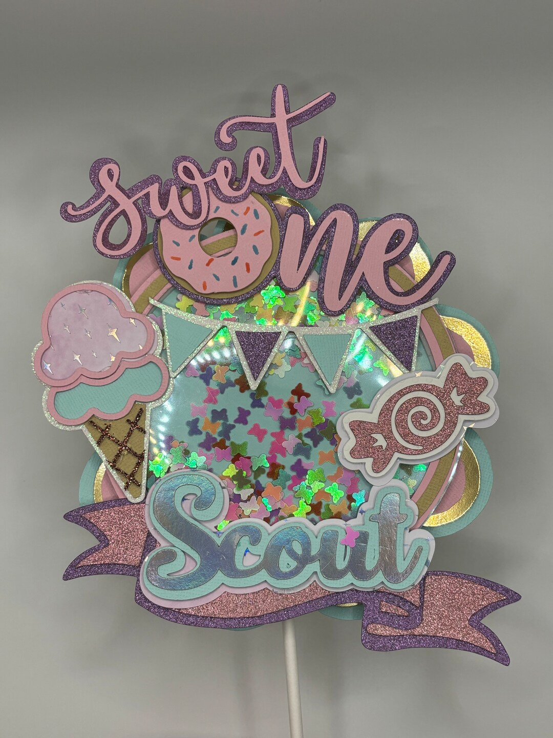 Sweet One Custom Cake Topper Shaker Topper 3D - Etsy