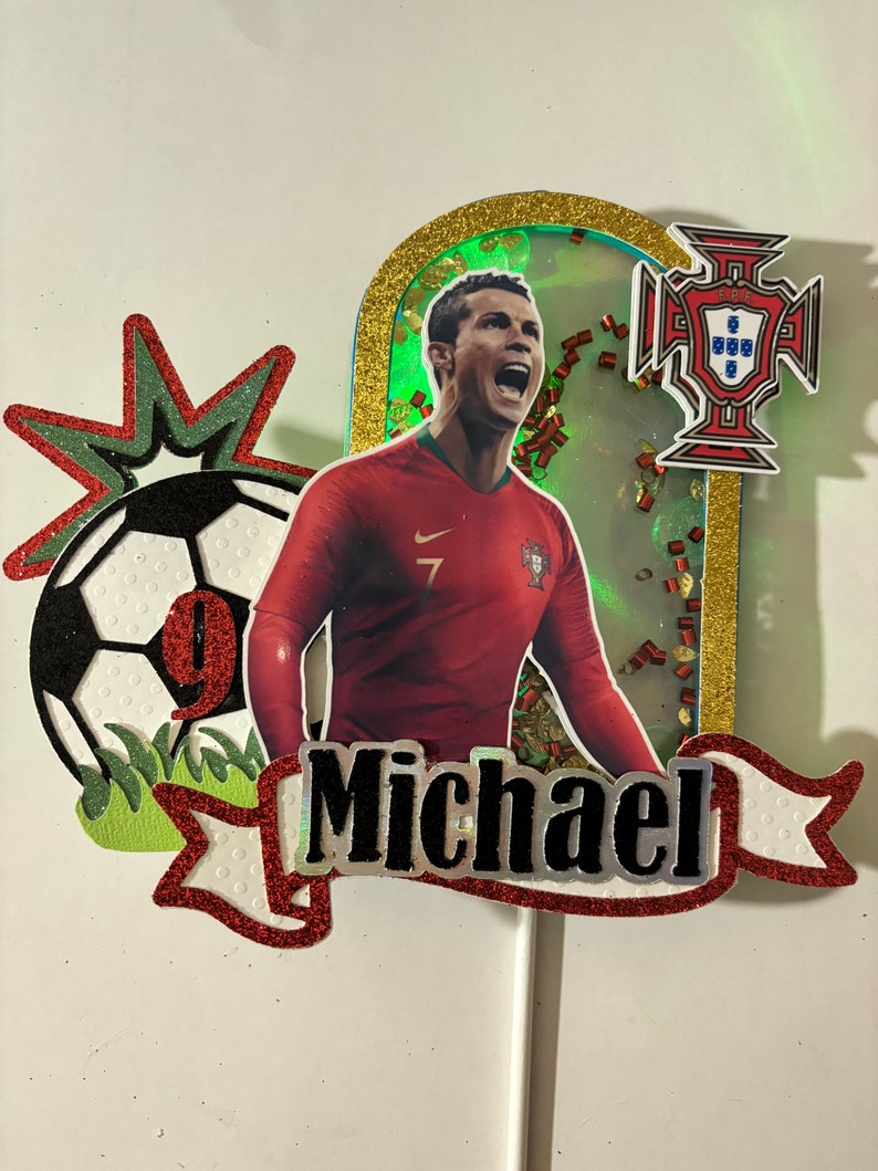 Ronaldo Soccer Custom LED Light up Cake Topper 3D - Etsy