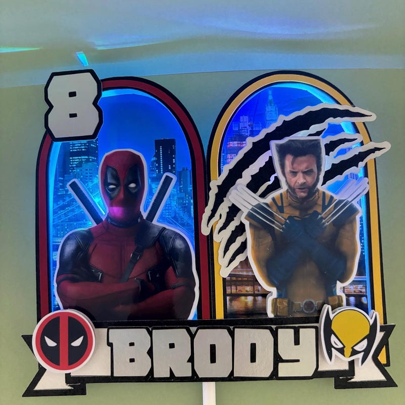 Deadpool and Wolverine Cake Topper - Etsy