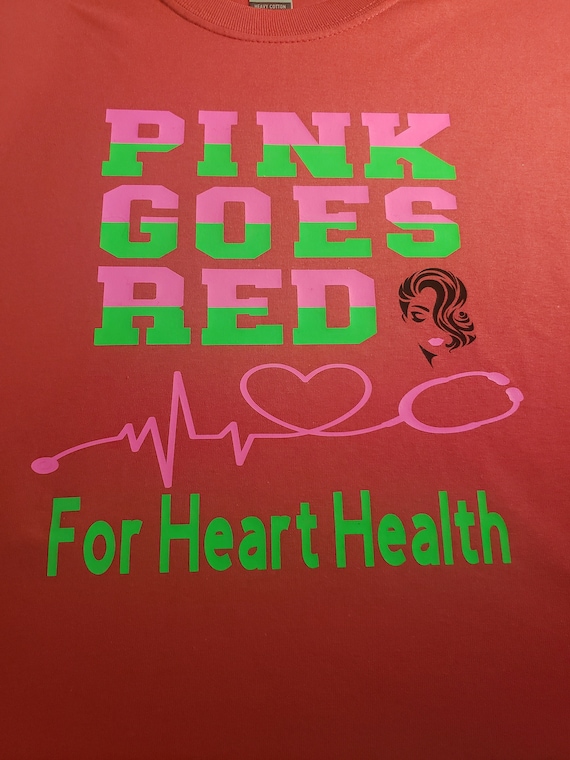 Pink Goes Red Split Color Tee | Etsy