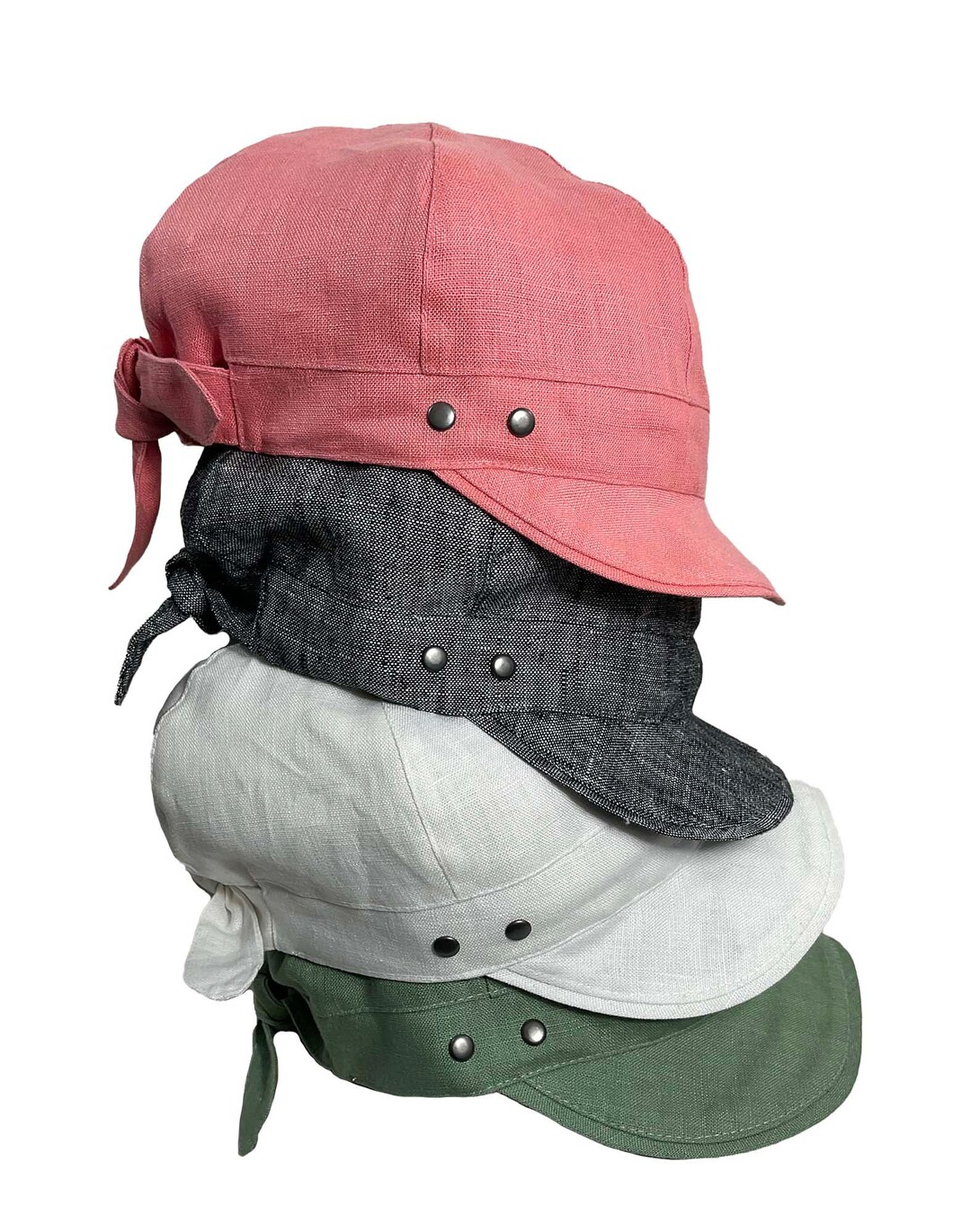 Linen Newsboy Cap: Sustainable Summer Hat With Back Tie - Etsy