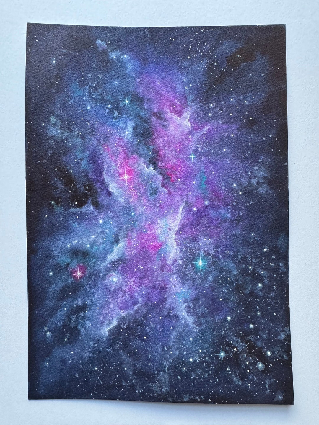 Watercolor Nebula 7x10” Original Painting - Etsy