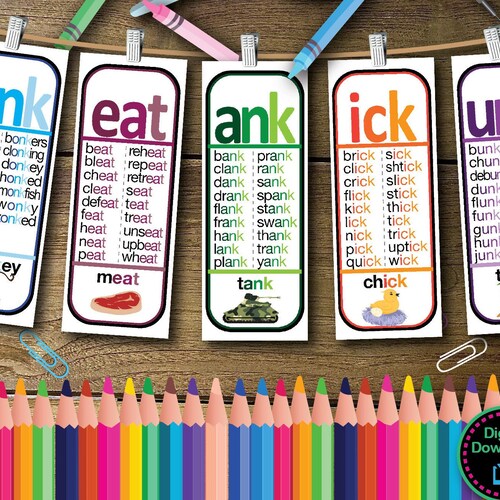 3 Letter Word Endings Sound Wall Phonics Posters Color - Etsy