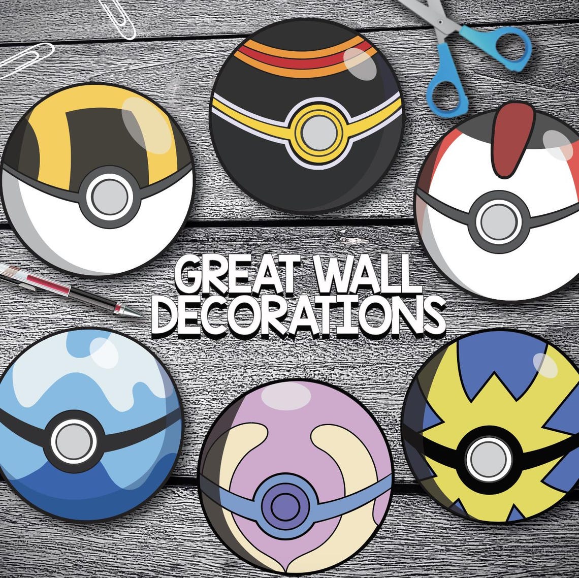 Pokeball Name Tags With Editable Templates, Pokemon Party, Pokemon ...