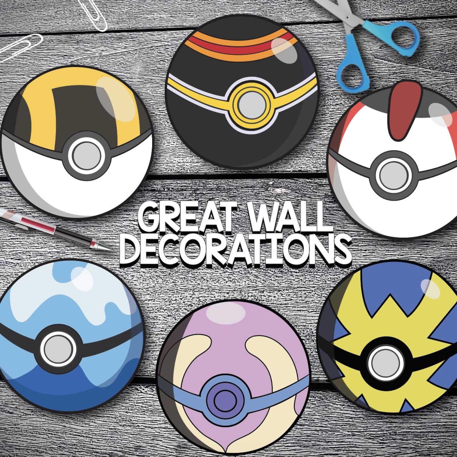Pokeball Name Tags With Editable Templates, Pokemon Party, Pokemon ...