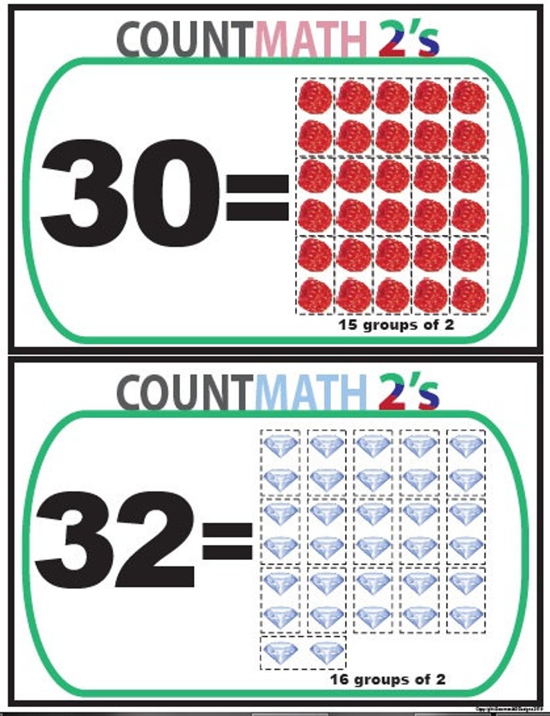 Counting Worksheets by 2s Visual Quantity for Skip Counting | Etsy
