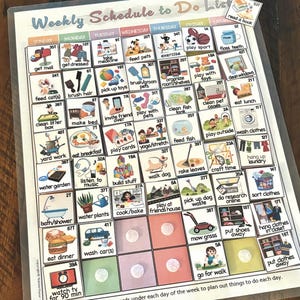 Kids Weekly Visual Schedule: Chore Chart, Routine Chart (editable ...