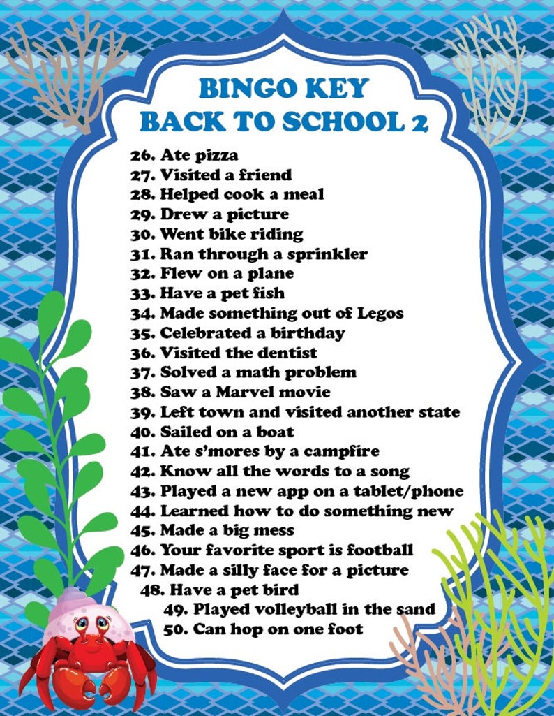 Ocean Theme Bingo, 30 Unique Bingo Cards, Bingo Printable, Under the ...