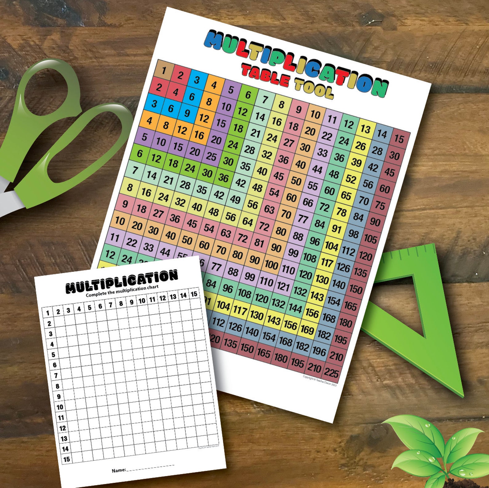 Rainbow Skip Counting Cards, Printable Multiplication Resources ...