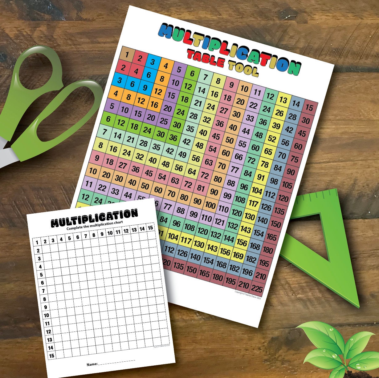 Rainbow Skip Counting Cards, Printable Multiplication Resources ...