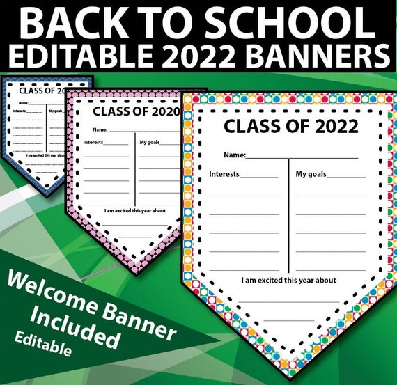 Back to School Banner Ice Breaker Pennant Class Bulletin - Etsy