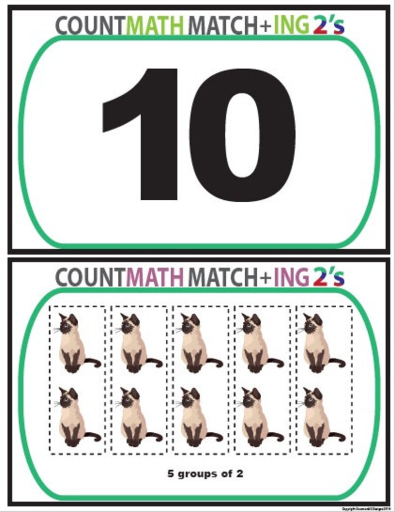 Counting Worksheets by 2s Visual Quantity for Skip Counting | Etsy