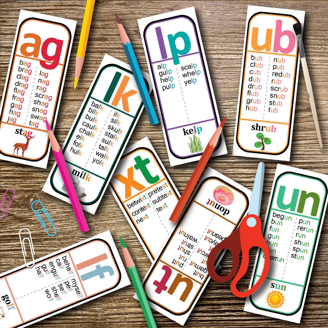 Word Endings Phonic Activity Posters Vowel Blends - Etsy