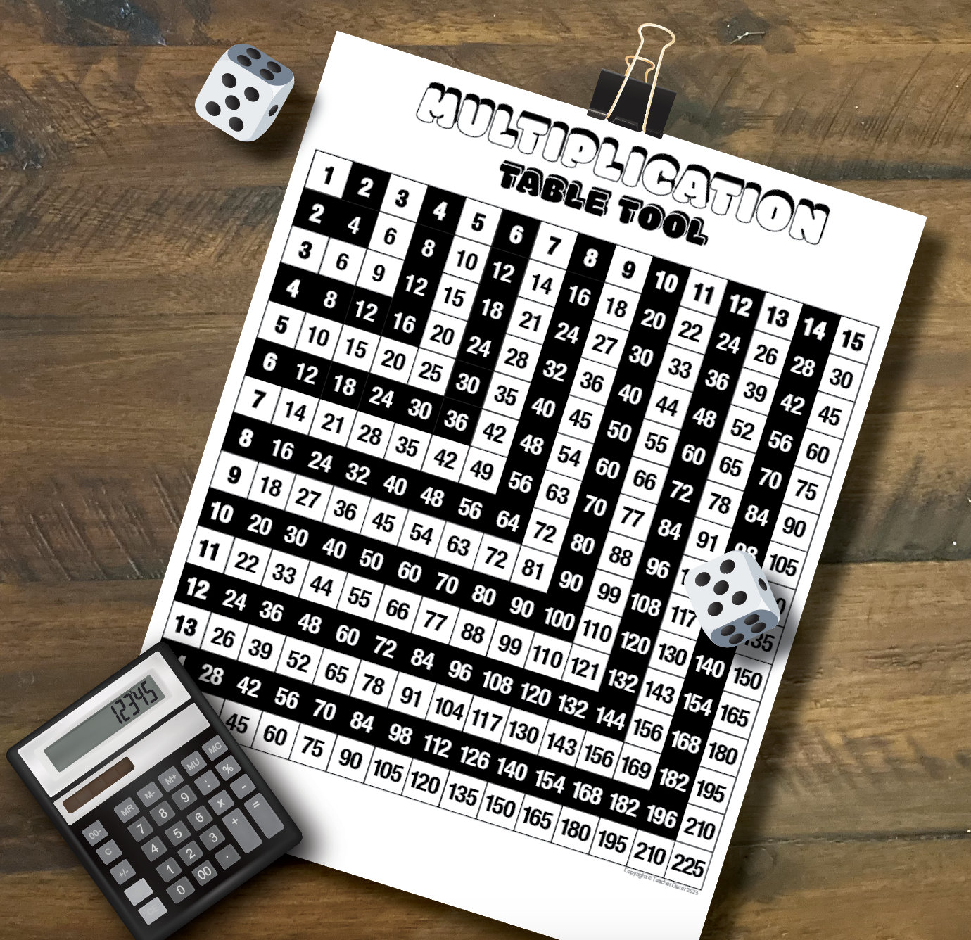 Skip Counting | Multiples Large Number Display | Chess Theme Colors ...