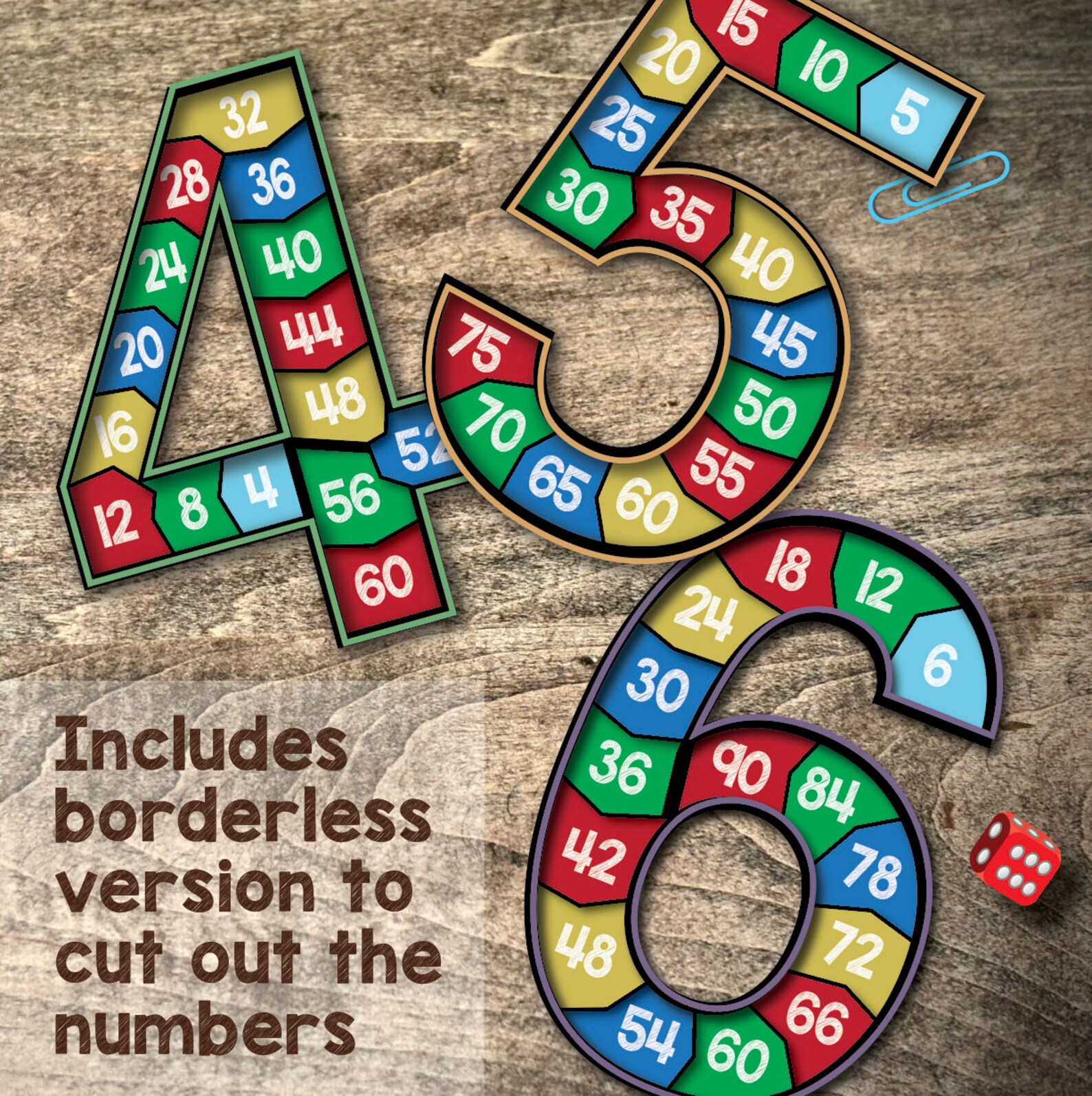 Rainbow Skip Counting Cards, Printable Multiplication Resources ...