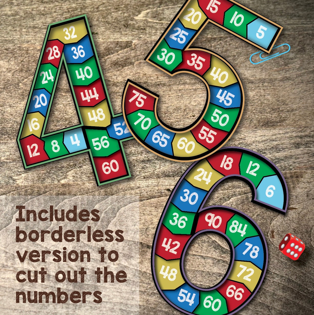 Rainbow Skip Counting Cards, Printable Multiplication Resources ...