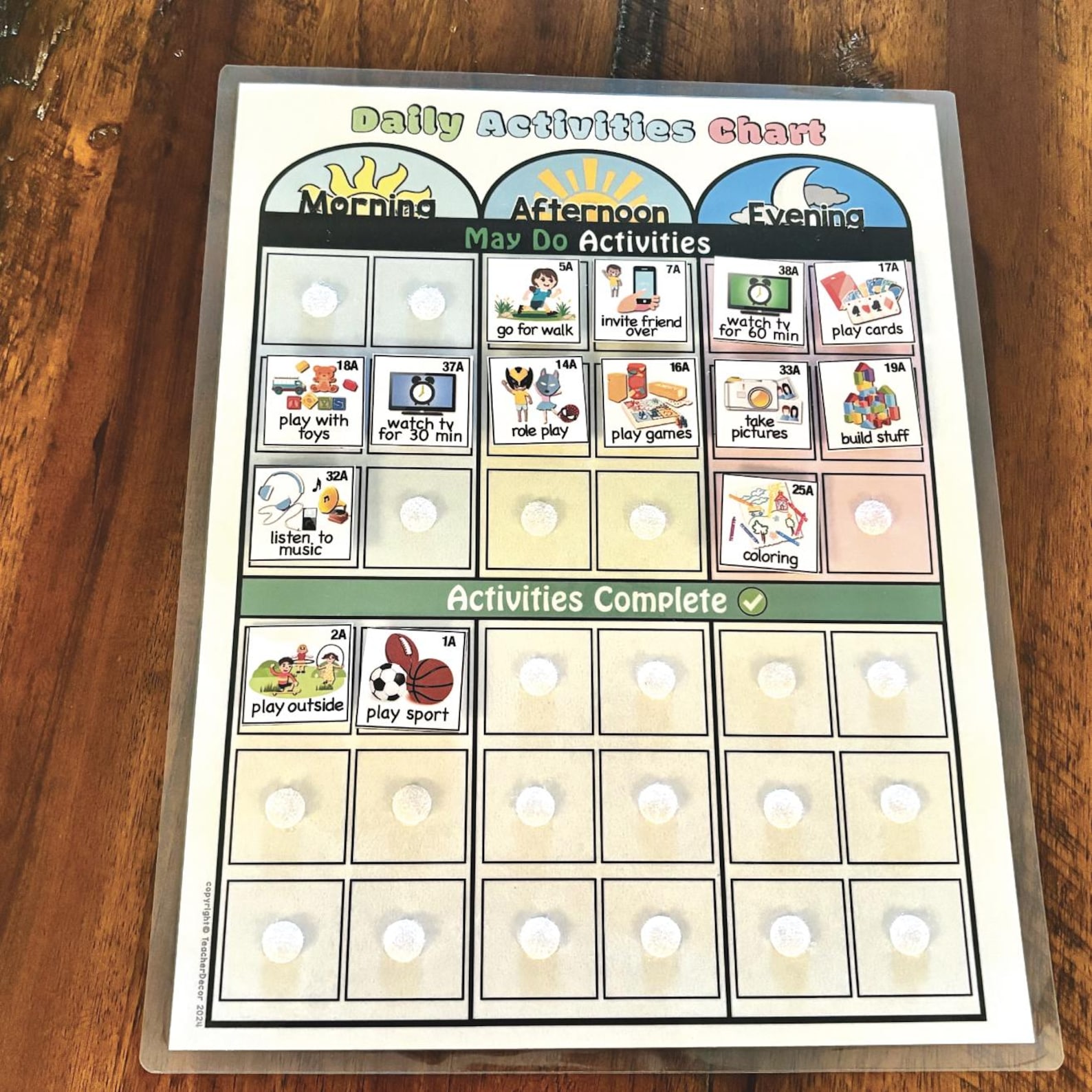 Daily Routine Charts (large Size), Chore Chart for Kids, Cleaning ...