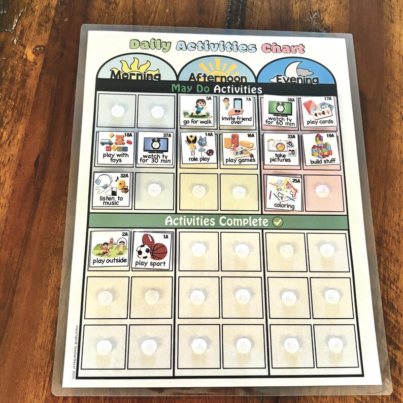 Daily Routine Charts (large Size), Chore Chart for Kids, Cleaning ...