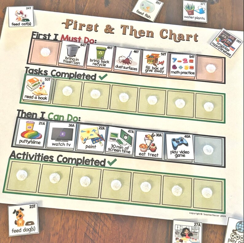 Daily Routine Charts (large Size), Chore Chart for Kids, Cleaning ...