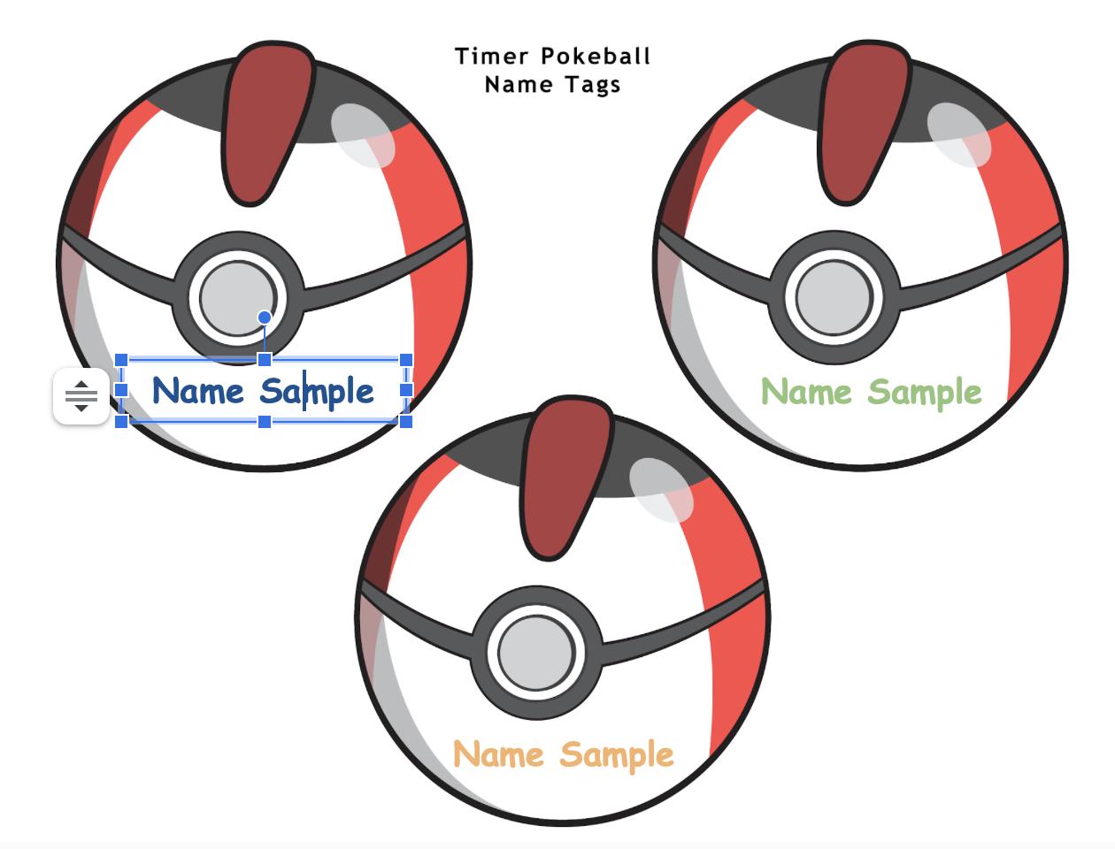 Pokeball Name Tags With Editable Templates, Pokemon Party, Pokemon ...