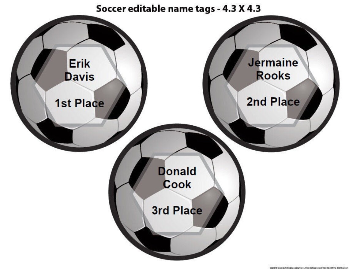 Soccer Theme Bulletin Border, Editable Name Tag & Banner, With Editable ...