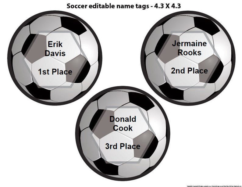 Soccer Theme Bulletin Border, Editable Name Tag & Banner, With Editable ...