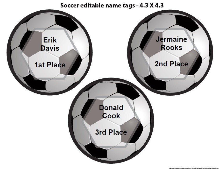 Soccer Theme Bulletin Border, Editable Name Tag & Banner, With Editable ...