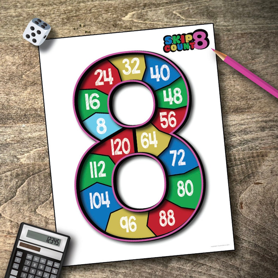 Rainbow Skip Counting Cards, Printable Multiplication Resources ...