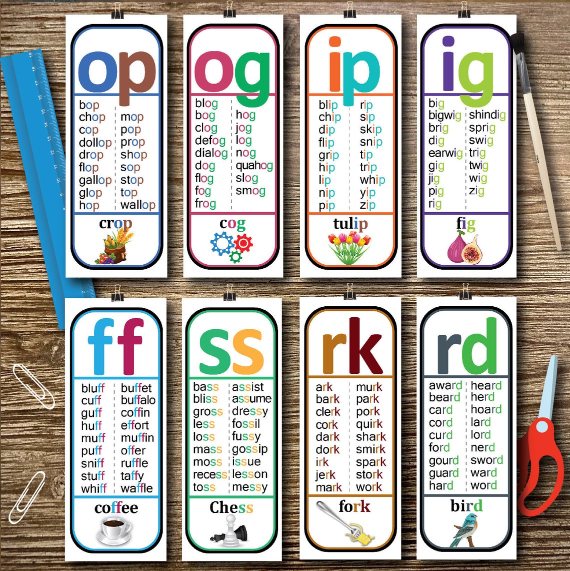 Word Endings Phonic Activity Posters Vowel Blends - Etsy