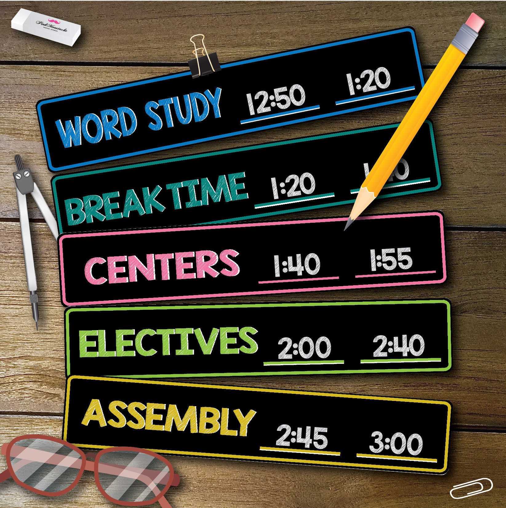 Daily Schedule Cards, Editable Daily Schedule for Kids, Classroom ...